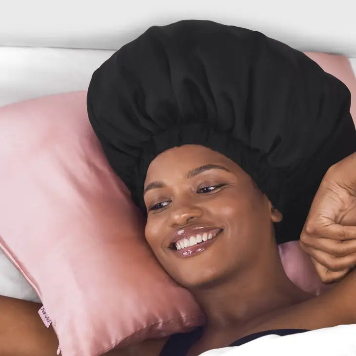 Kitsch Satin Sleep XL Adjustable Bonnet Black – Gene Juarez Salons and Spas